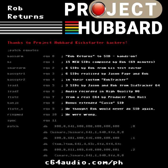 Rob Returns - new Rob Hubbard SIDs! – C64Audio.com